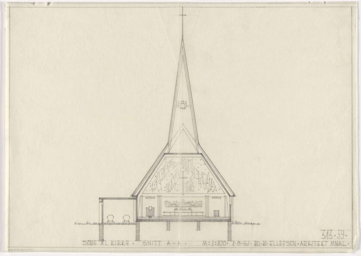 Bjarne Bystad Ellefsen, Søre Ål kirke – Nasjonalmuseet – Samlingen