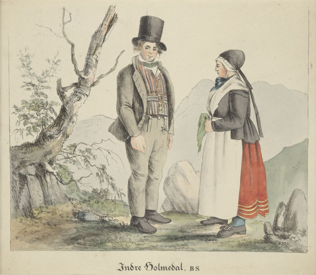 Georg Carl Christian Wedel Prahl, Fra Gaular. Norske nasjonaldrakter ...